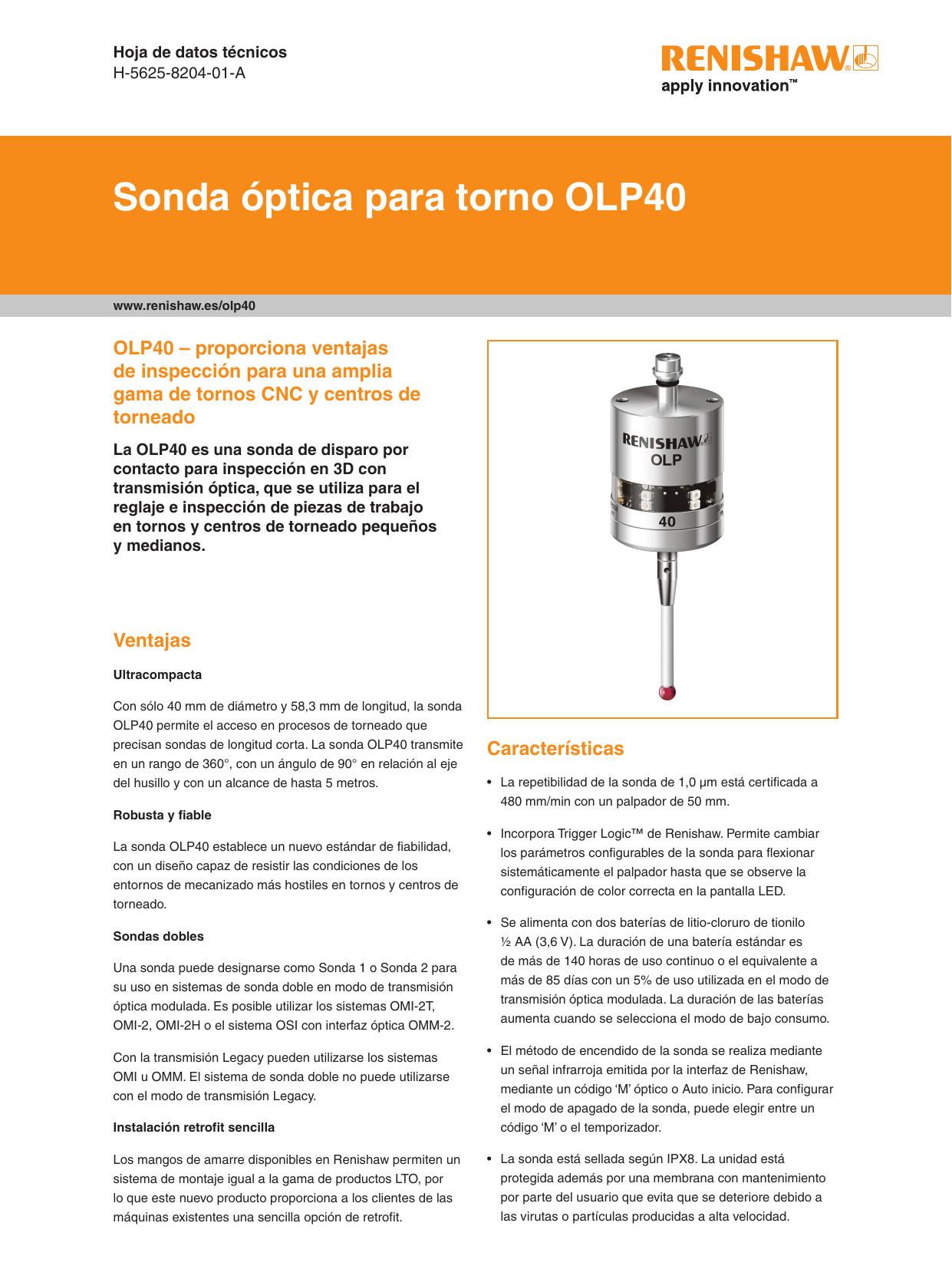 Renishaw OLP40 User manual | Manualzz