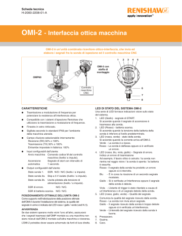 Renishaw OMI-2 optical machine interface Manuale utente | Manualzz