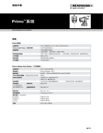 Renishaw Primo™ system ユーザーマニュアル | Manualzz