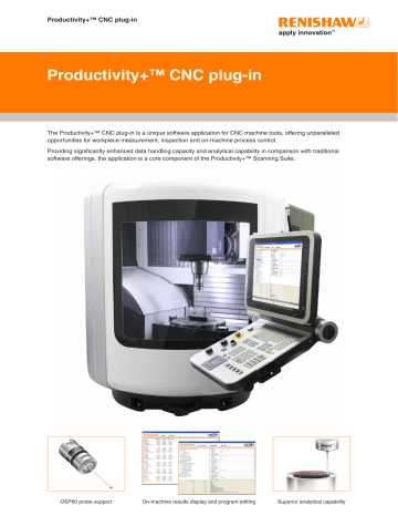 Renishaw Productivity+™ CNC plug-in Data sheets | Manualzz