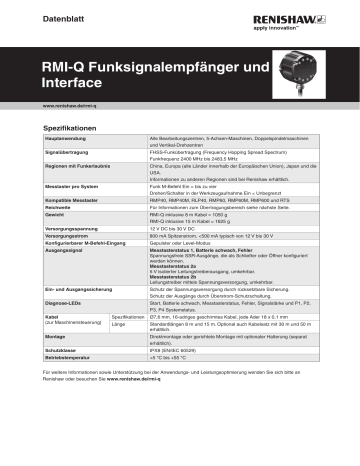 Renishaw RMI-Q radio machine interface Benutzerhandbuch | Manualzz