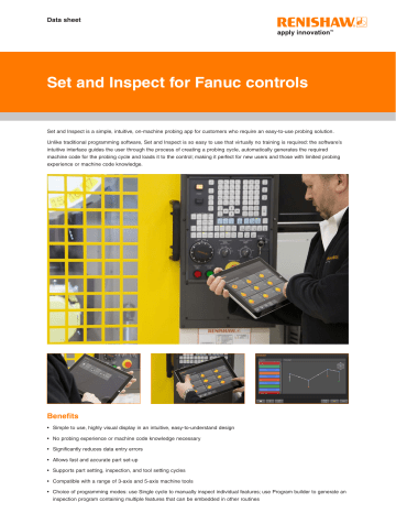 Renishaw Set and Inspect Data sheets | Manualzz