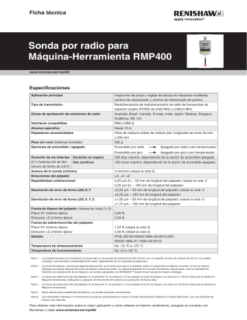 Renishaw RMP400 Manual de usuario | Manualzz