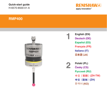 Renishaw RMP400 Guide de démarrage rapide | Manualzz