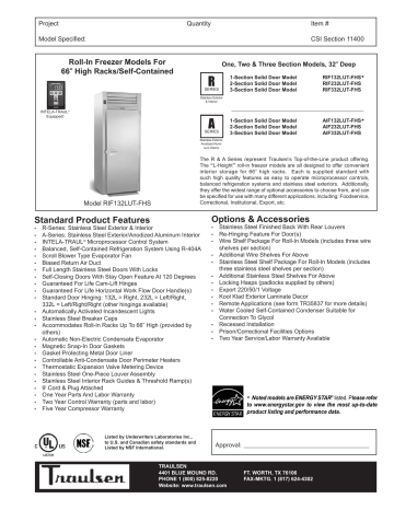Traulsen AIF232LUT-FHS General Manual | Manualzz