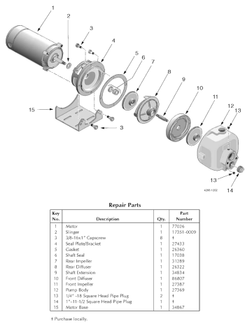 Flotec FP5230 1 HP Cast Iron Sprinkler Pump Parts List | Manualzz