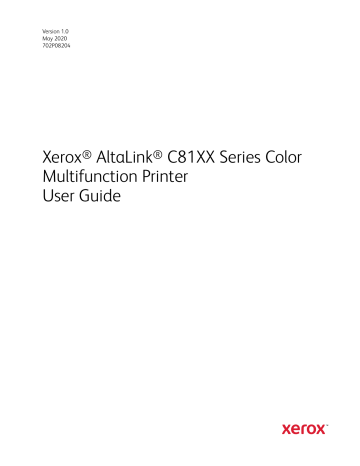 Xerox AltaLink C8130 / C8135 / C8145 / C8155 / C8170 User Guide | Manualzz