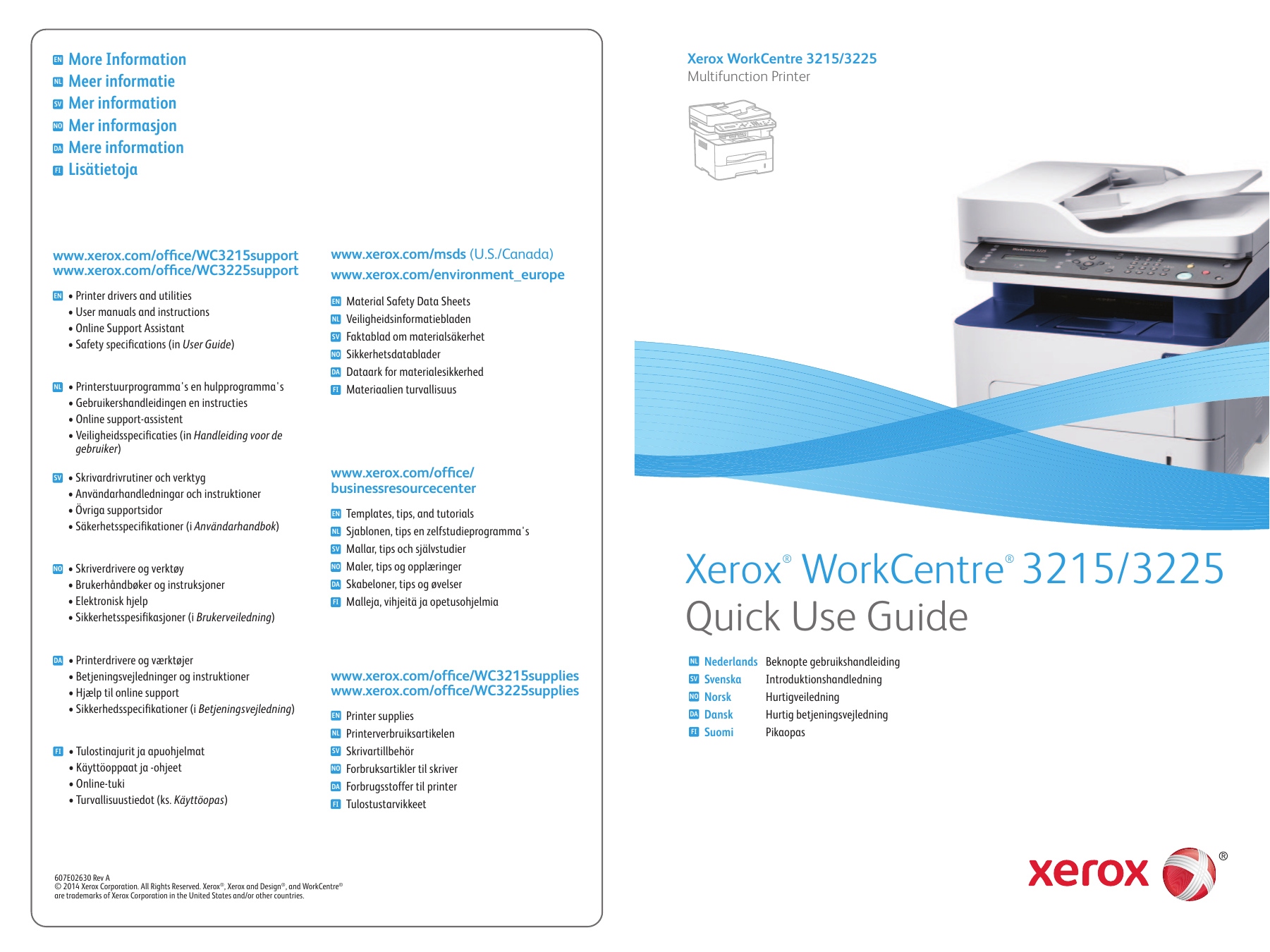 Xerox 3215 WorkCentre Brugervejledning | Manualzz