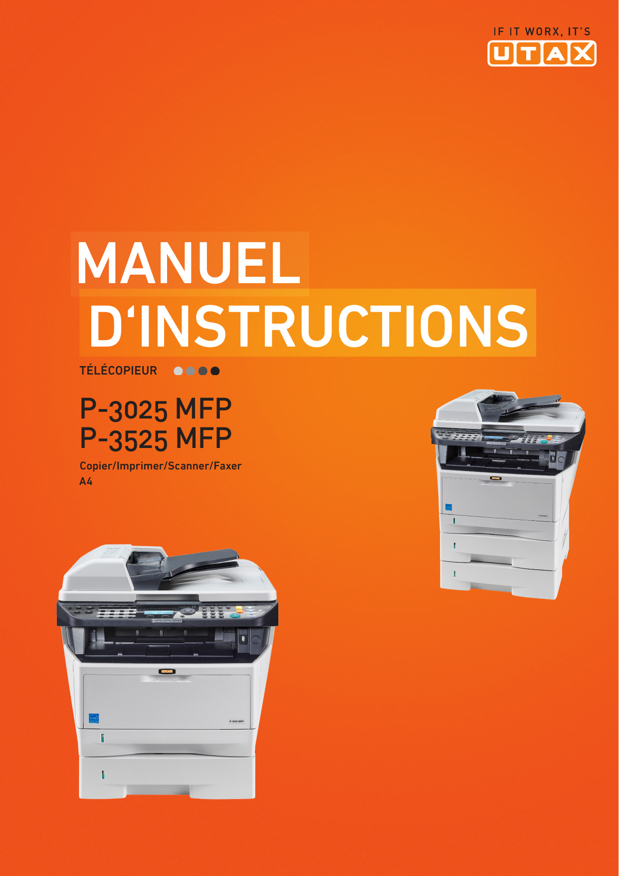 Utax P-3025 MFP Copy system Mode d'emploi | Manualzz