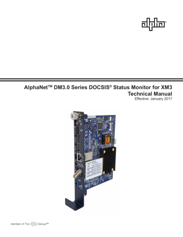 Alpha AlphaNet DM3.0 Technical Manual | Manualzz