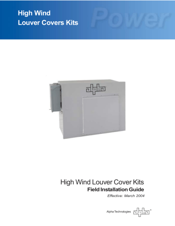 Alpha PWE Enclosure Installation Manual | Manualzz