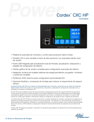 Alpha Cordex CXC HP Ficha de datos | Manualzz