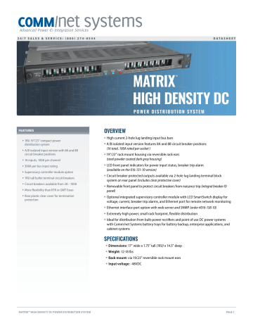 Alpha Matrix 300 Series Datasheet | Manualzz