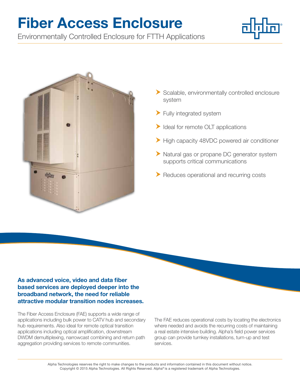 Alpha Fiber Access Enclosure Datasheet | Manualzz