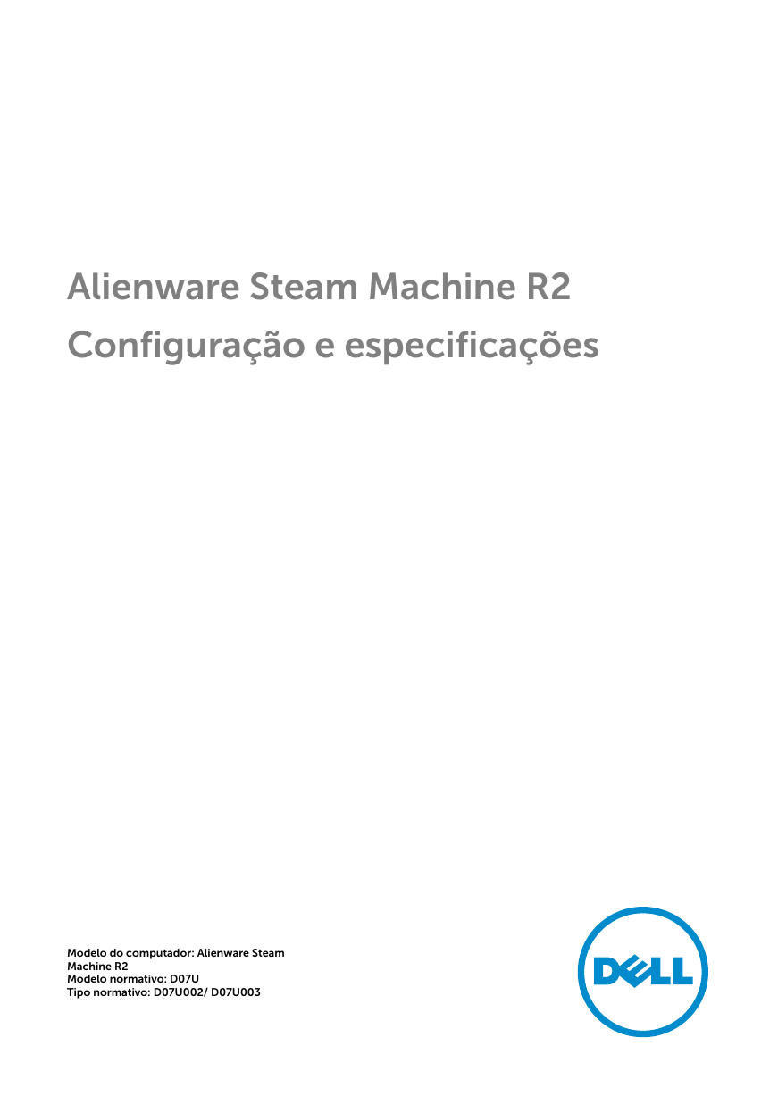 Alienware Alpha R2 & Steam Machine R2 Guia rápido | Manualzz