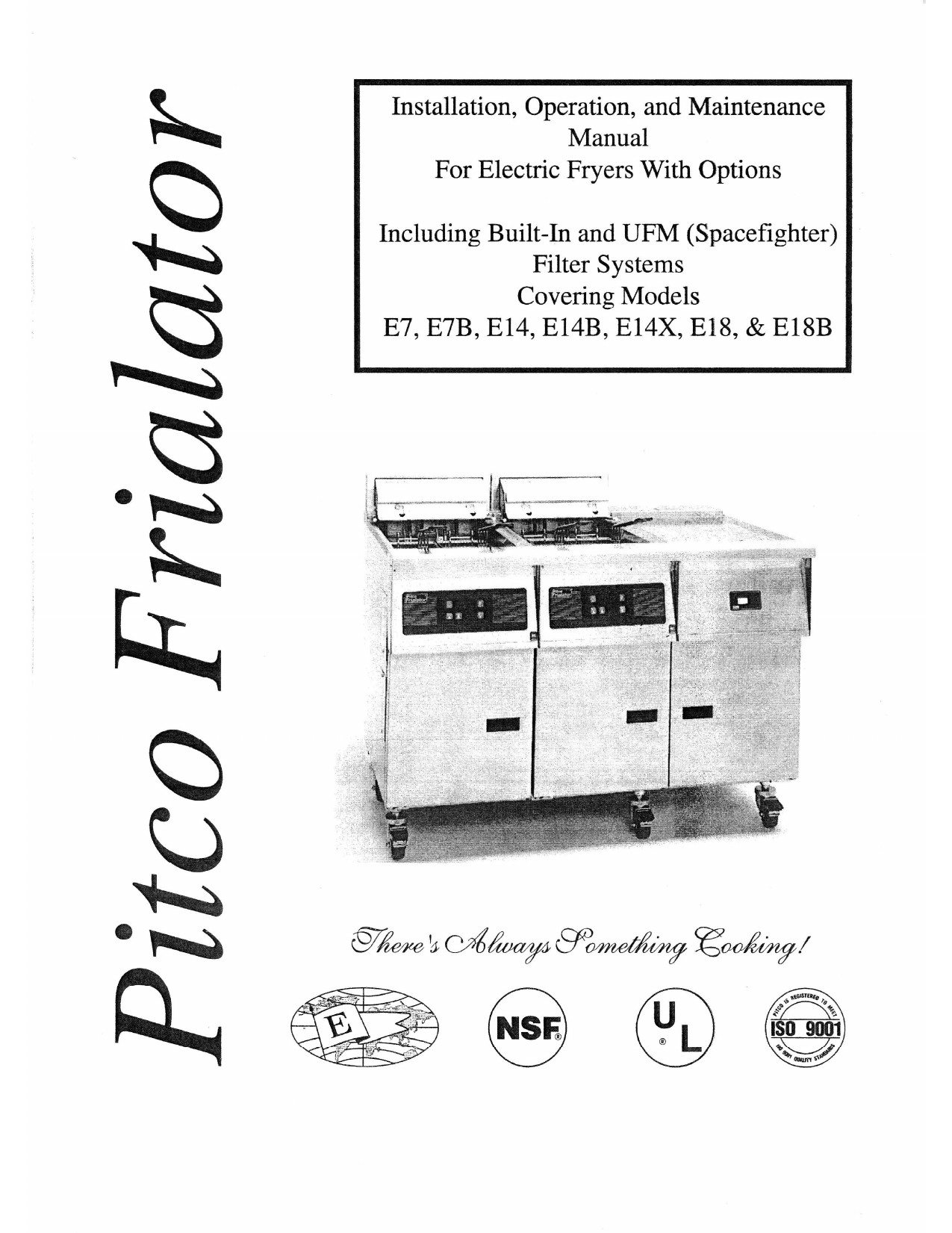 Pitco Frialator E7B Operation Manual | Manualzz