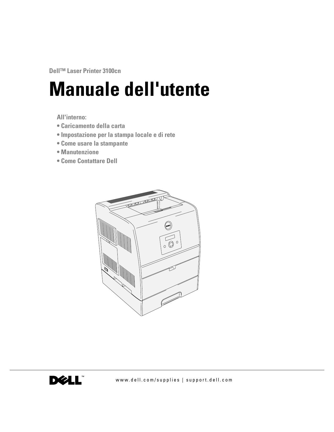 Dell 3100cn Color Laser Printer Printers Accessory Manuale Del dell-3100cn-color-laser-printer-printers-accessory-manuale-del