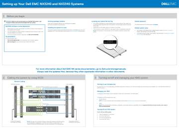 Dell EMC Storage NX3340 storage Quick Start Guide | Manualzz