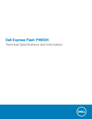 Dell PowerEdge Express Flash NVMe PCIe SSD Specifications | Manualzz
