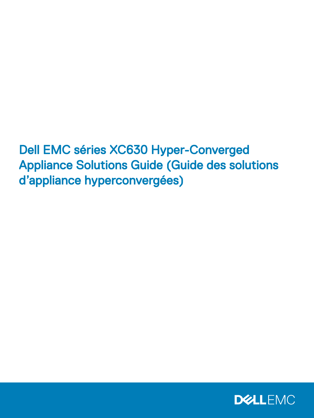 Dell XC630 Hyper-converged Appliance Mode d'emploi | Manualzz