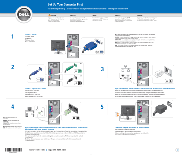 Dell Dimension 1100/B110 desktop Hurtig start guide | Manualzz