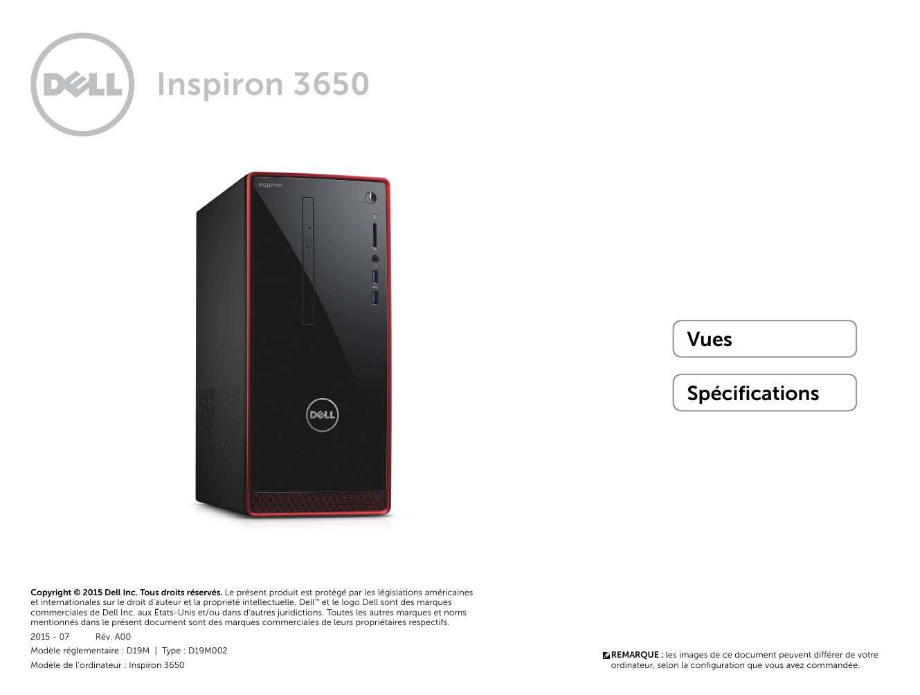 Dell Inspiron 3650 Specification | Manualzz