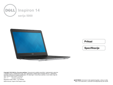 Dell Inspiron 5448 laptop specifikacija | Manualzz