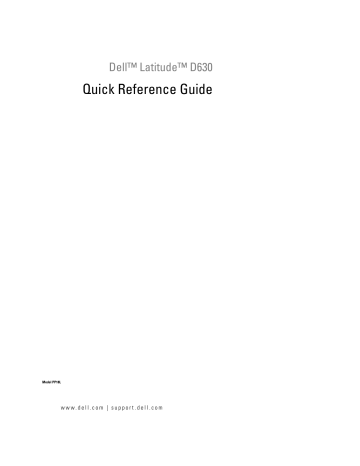 Dell Latitude D630 Reference guide | Manualzz