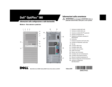 Dell OptiPlex 980 desktop Guida Rapida | Manualzz