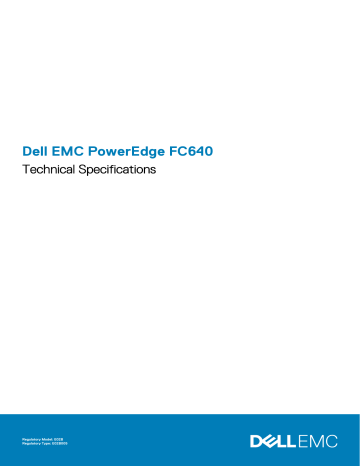 Dell PowerEdge FC640 server Specifications | Manualzz