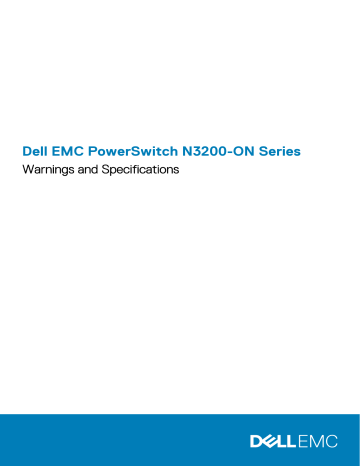 Dell PowerSwitch N3200-ON Series Specifications | Manualzz
