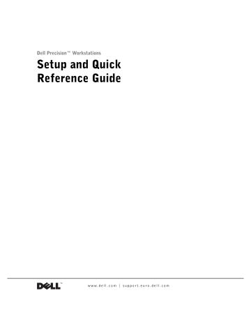 Dell Precision 340 workstation Quick Reference Guide | Manualzz