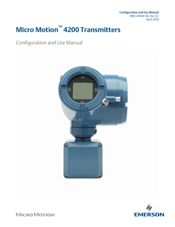 Micro Motion 4200 Owner's Manual | Manualzz
