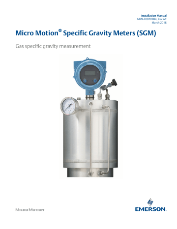 Micro Motion Specific Gravity Meter Installation Manual | Manualzz