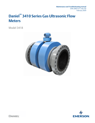 Daniel 3418 Series Gas Ultrasonic Flow Meters Owner's Manual | Manualzz