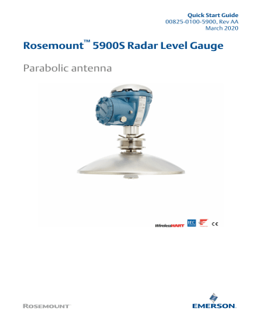 Rosemount 5900S Radar Level Gauge Quick Start Guide | Manualzz