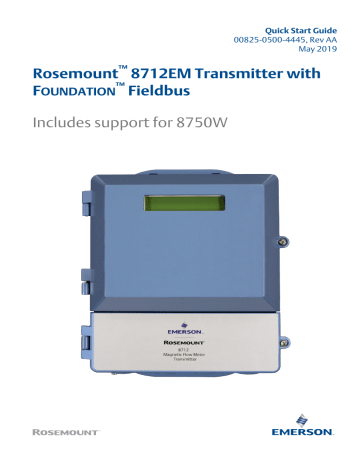 Rosemount 8712EM Transmitter Quick Start Guide | Manualzz