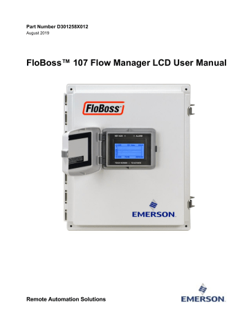 Remote Automation Solutions FloBoss 107 Flow Manager LCD User Manual | Manualzz