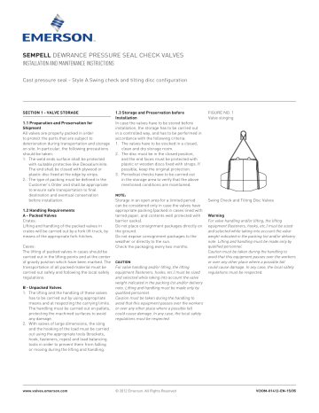 Sempell Dewrance Pressure Seal Style A Check Valves IOM Owner's Manual ...