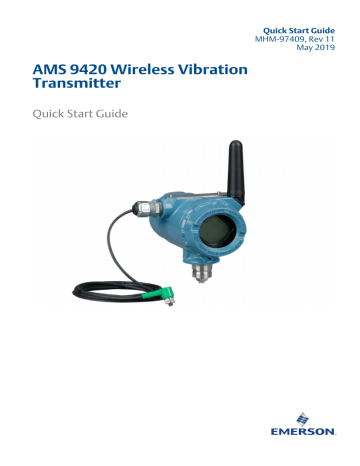 AMS 9420 Wireless Vibration Transmitter Quick Start Guide | Manualzz
