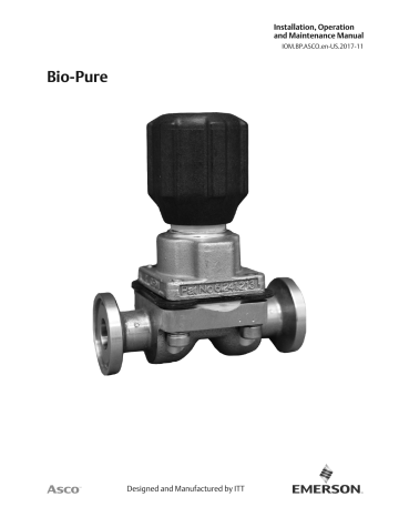 Installation. Asco Series 224 Aseptic Valves Bio-Pure | Manualzz