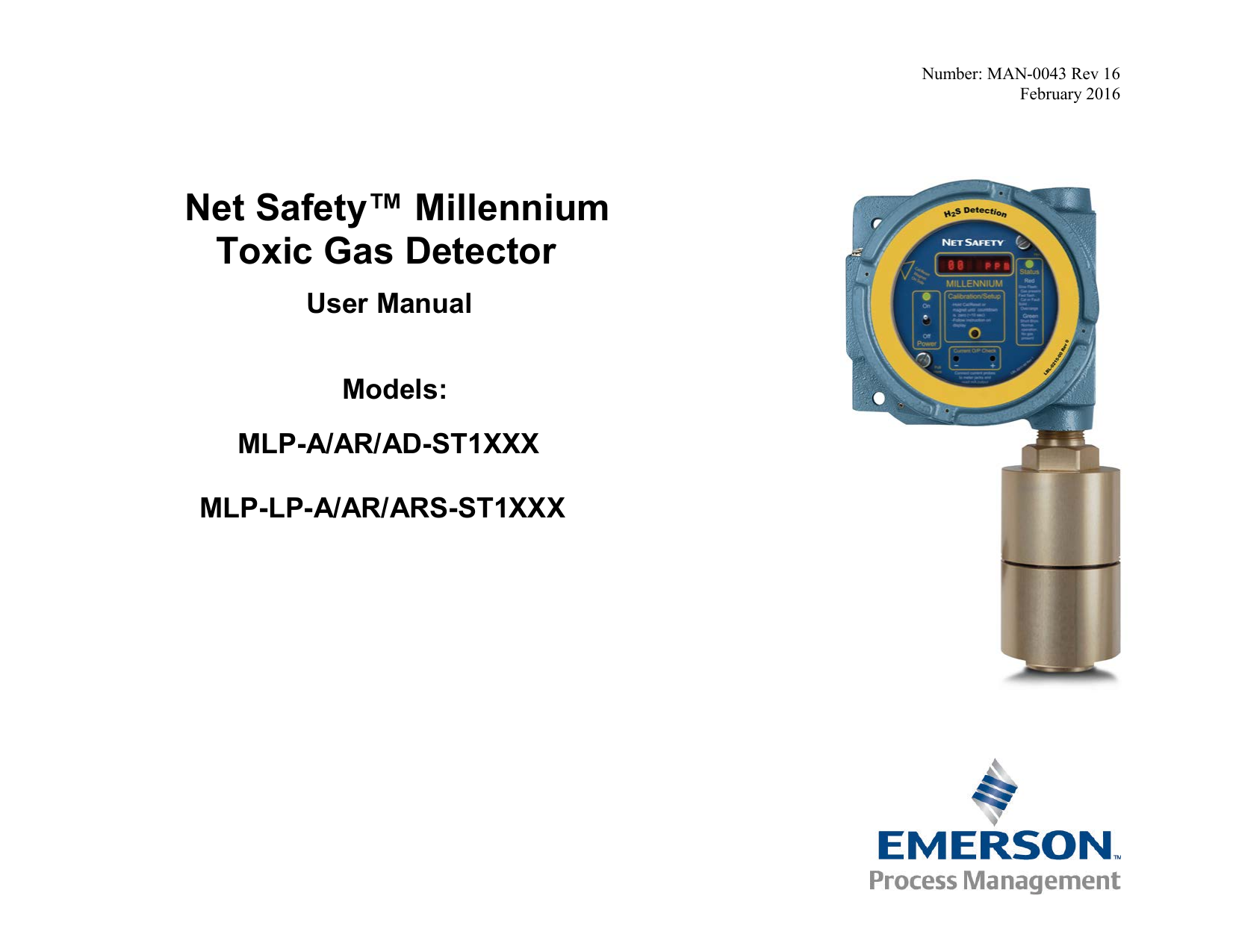 NetSafety Millennium ST Series Toxic Gas Detector Owner's manual | Manualzz