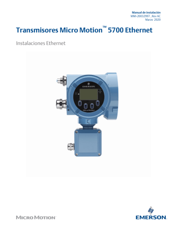 Micro Motion Transmisores 5700 Ethernet Guía de instalación | Manualzz