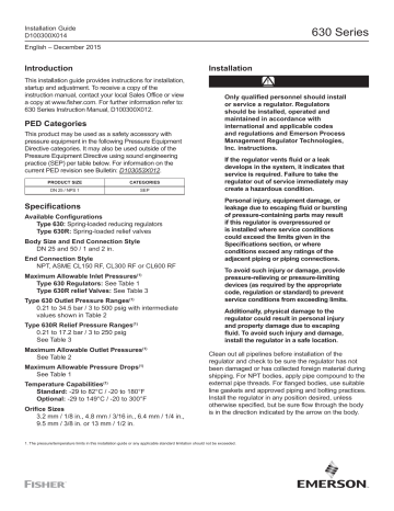 Fisher 630 Installation Guide | Manualzz