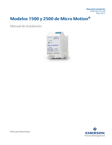 Micro Motion Modelo 1500 y 2500 Guía de instalación | Manualzz