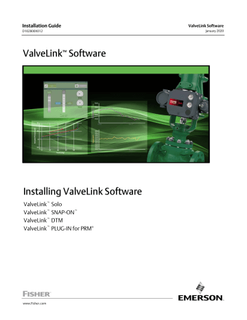 Fisher ValveLink Software Installation Guide | Manualzz