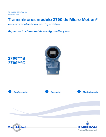 Micro Motion Transmisores modelo 2700 con entrada-salidas Guía del ...