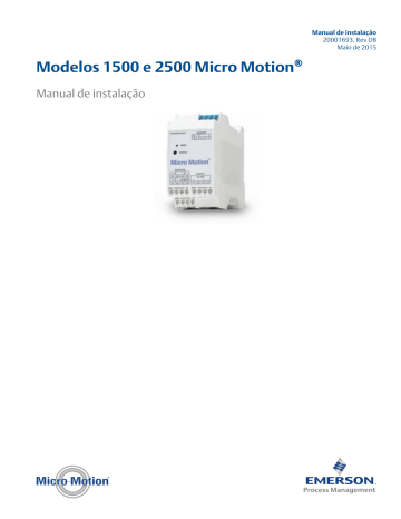 Micro Motion Modelo 1500 e modelo 2500 Guia de instalação | Manualzz