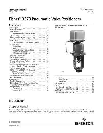 Fisher 3570 Pneumatic Valve Positioners Instruction manual | Manualzz