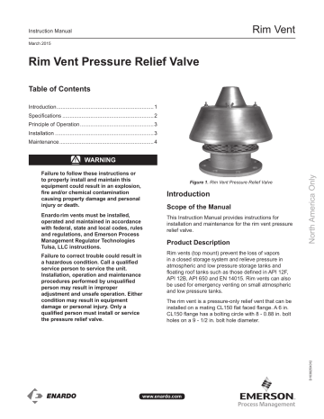 Enardo Rim Vent Pressure Relief Valve Owner's Manual | Manualzz